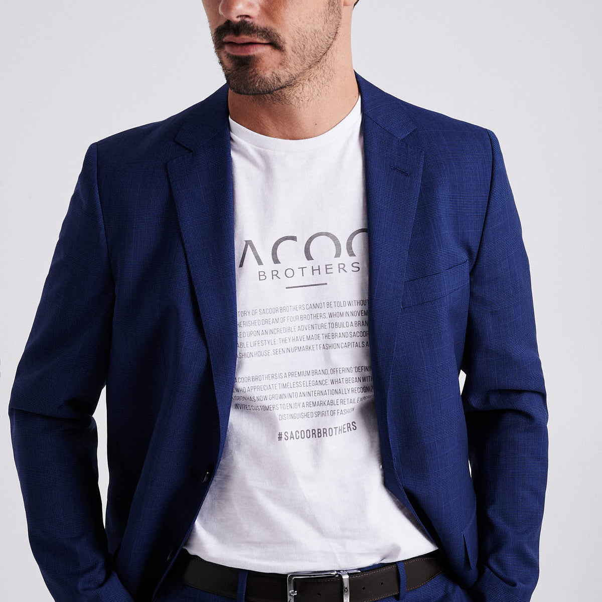 Slim fit plaids suit – Sacoor Brothers Singapore