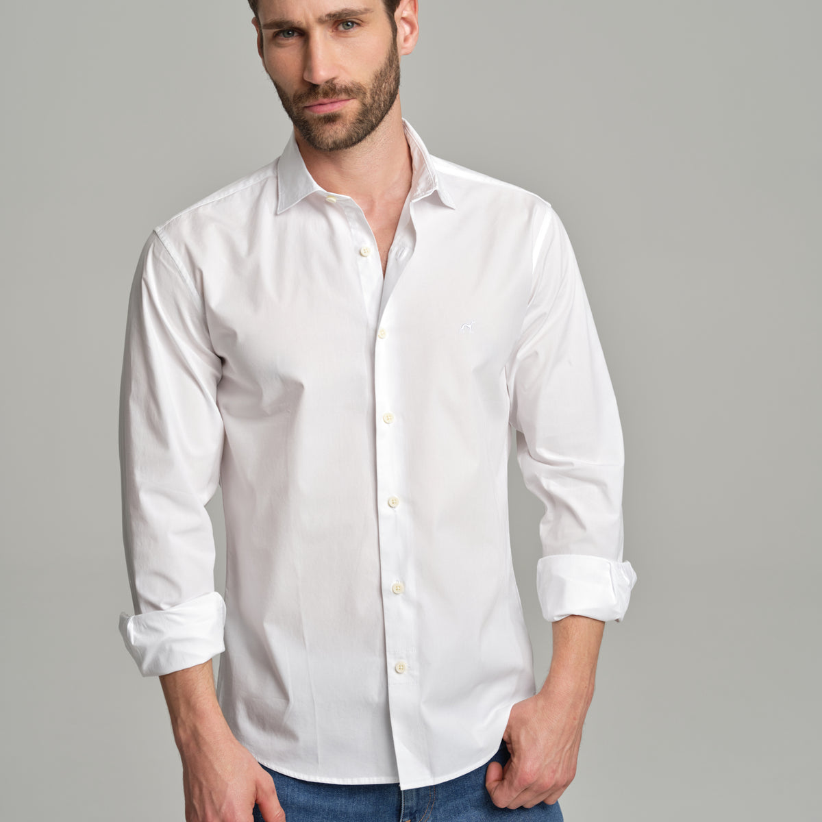 Slim fit sport poplin garment dye shirt – Sacoor Brothers Singapore