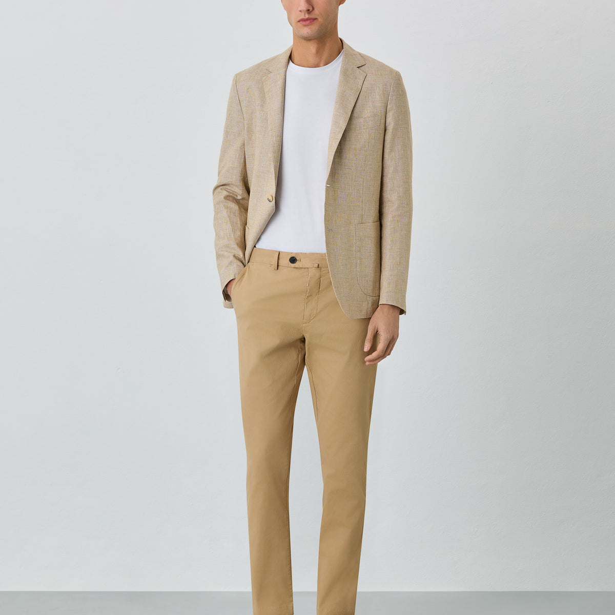 Slim Fit Chino Trousers With Clock Pocket – Sacoor Brothers Singapore