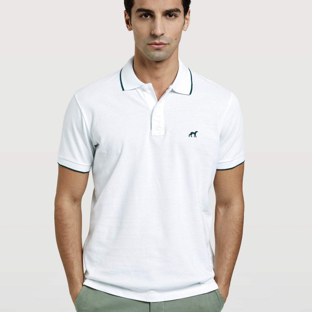 Garment Dye Polo Piqué Shirt With Wrinkled Placket – Sacoor Brothers ...