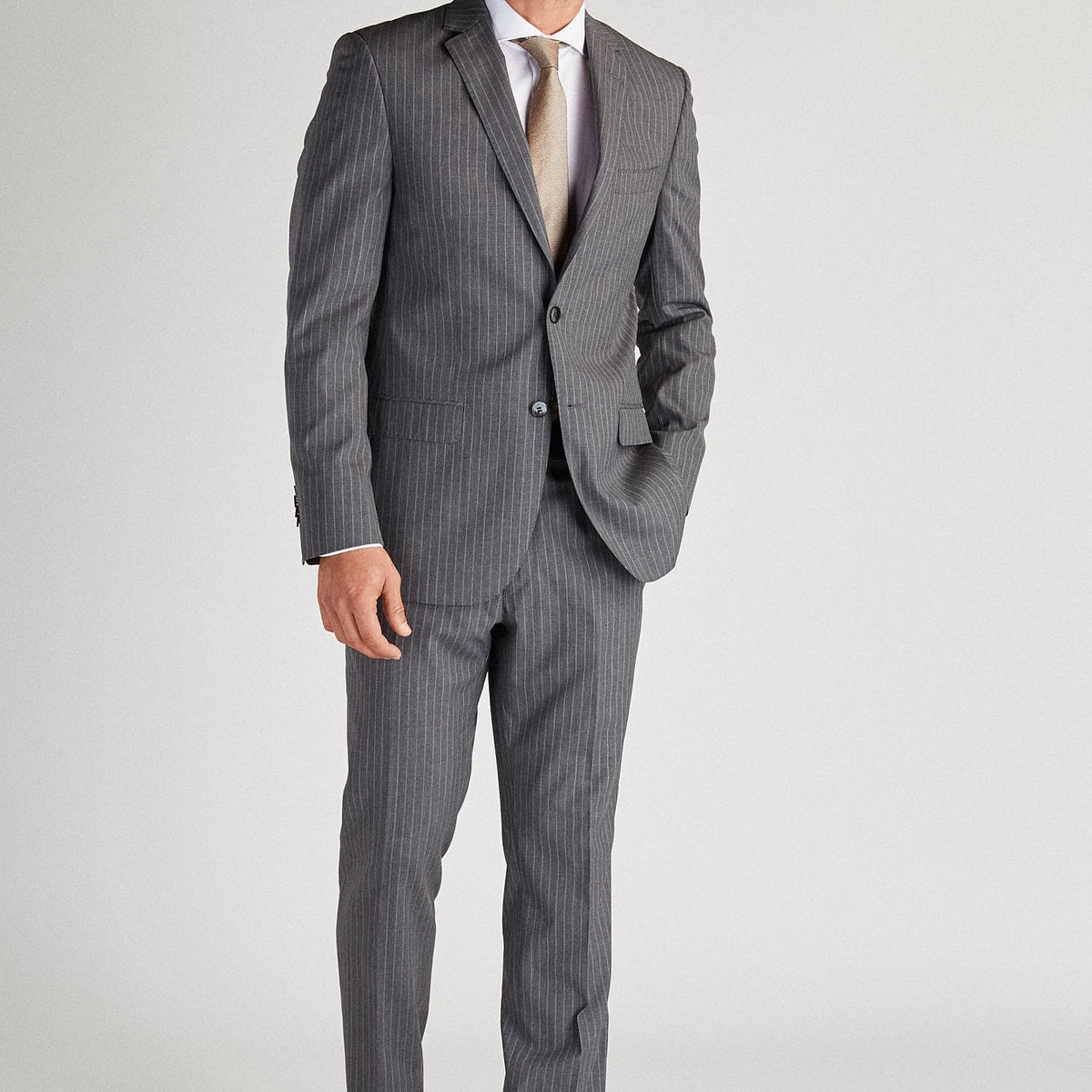 Men's Classic Tailored Fit Striped Suit – Sacoor Brothers Singapore
