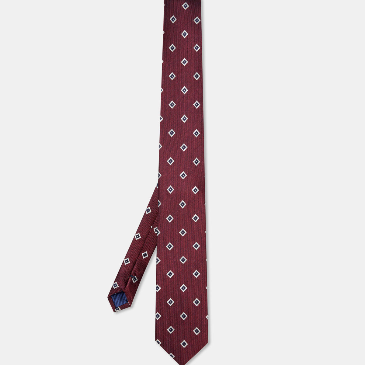 Geometric Pattern Tie 100% silk 7,5cm – Sacoor Brothers Singapore