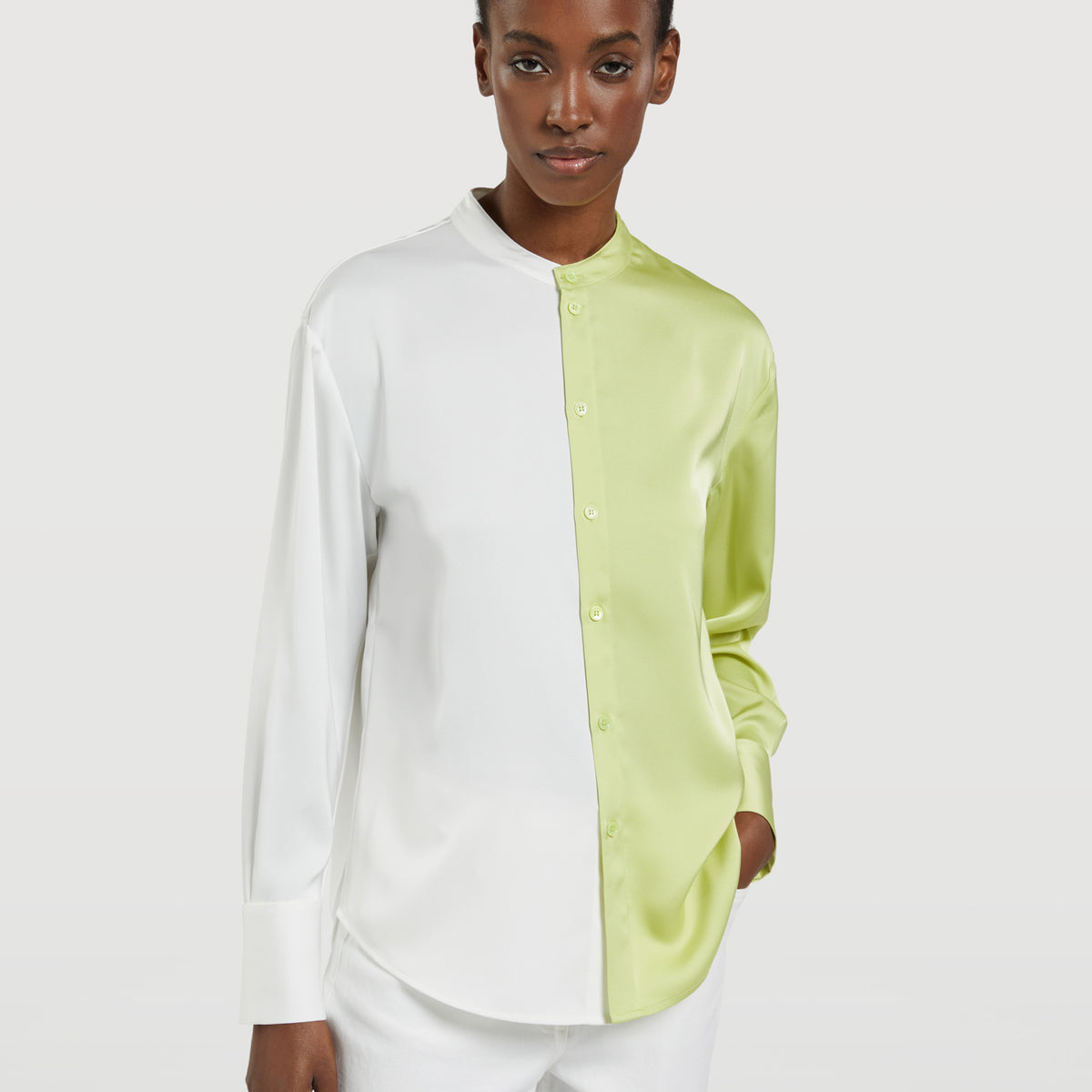 Colour Block Blouse – Sacoor Brothers Singapore