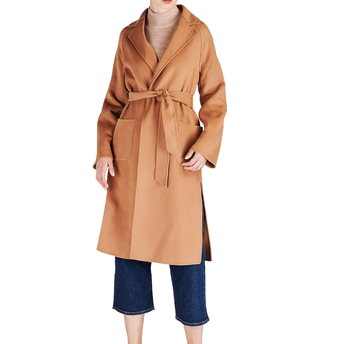 Women's Casual Overcoat With Belt – Sacoor Brothers Singapore