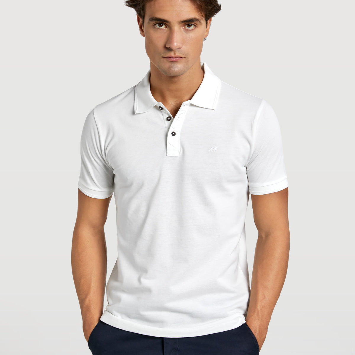 Slim fit garment dye piqué polo shirt with wrinkled placket – Sacoor ...