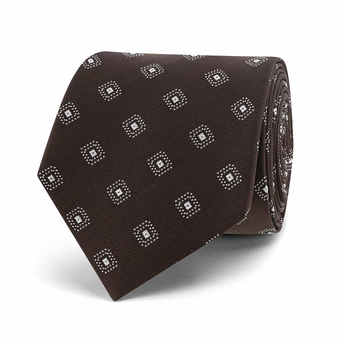 Geometric Pattern Tie 100% silk 7cm – Sacoor Brothers Singapore